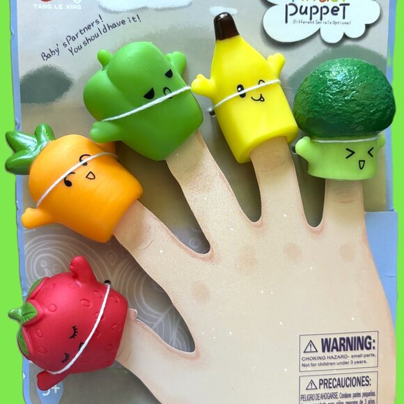 Toys | Set5 Funny Anthropomorphic Fruits Veggies Children Kids Finger ...